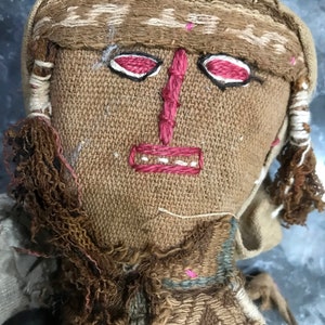 Antique Rare Lot of 2 Peru Inca Chancay Burial Dolls Ancient Textiles ...
