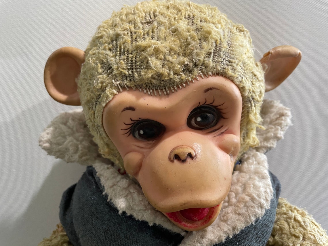 1950's Rare Rubber Face Rushton Tippy the Monkey | Etsy