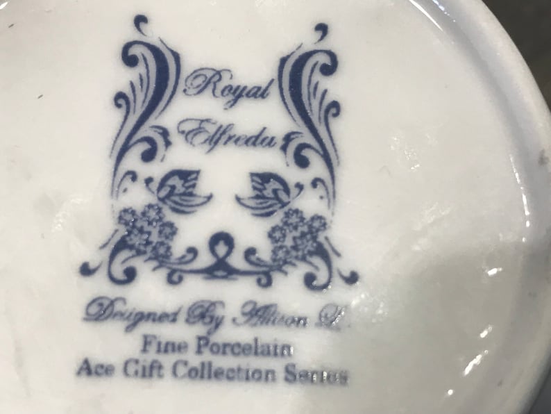 Vintage Royal Elfreda Fine Porcelain Unusual Pink Poppy Tea Cup & Snack ...