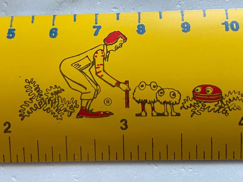 1970's Mcdonalds Mcmetrics Tin Ruler new Old Stock - Etsy