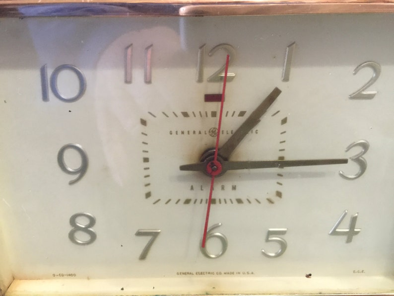 General Electric Alarm Clock Model 7H188 1960 Era | Etsy