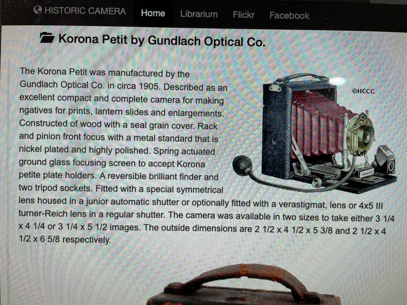 Rare 1905 Korona Petit Folding Camera by Gundlach Optical Company - Etsy
