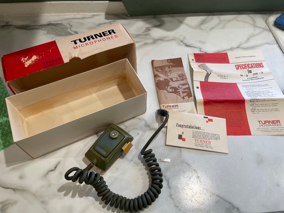 1970's Turner Handheld Microphone Model J-M +3 Ceramic IOB - Etsy