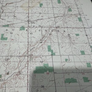 Vintage 1955 Cumberland Indiana and Ft Benjamin Harrison Map 22 X 29 ...