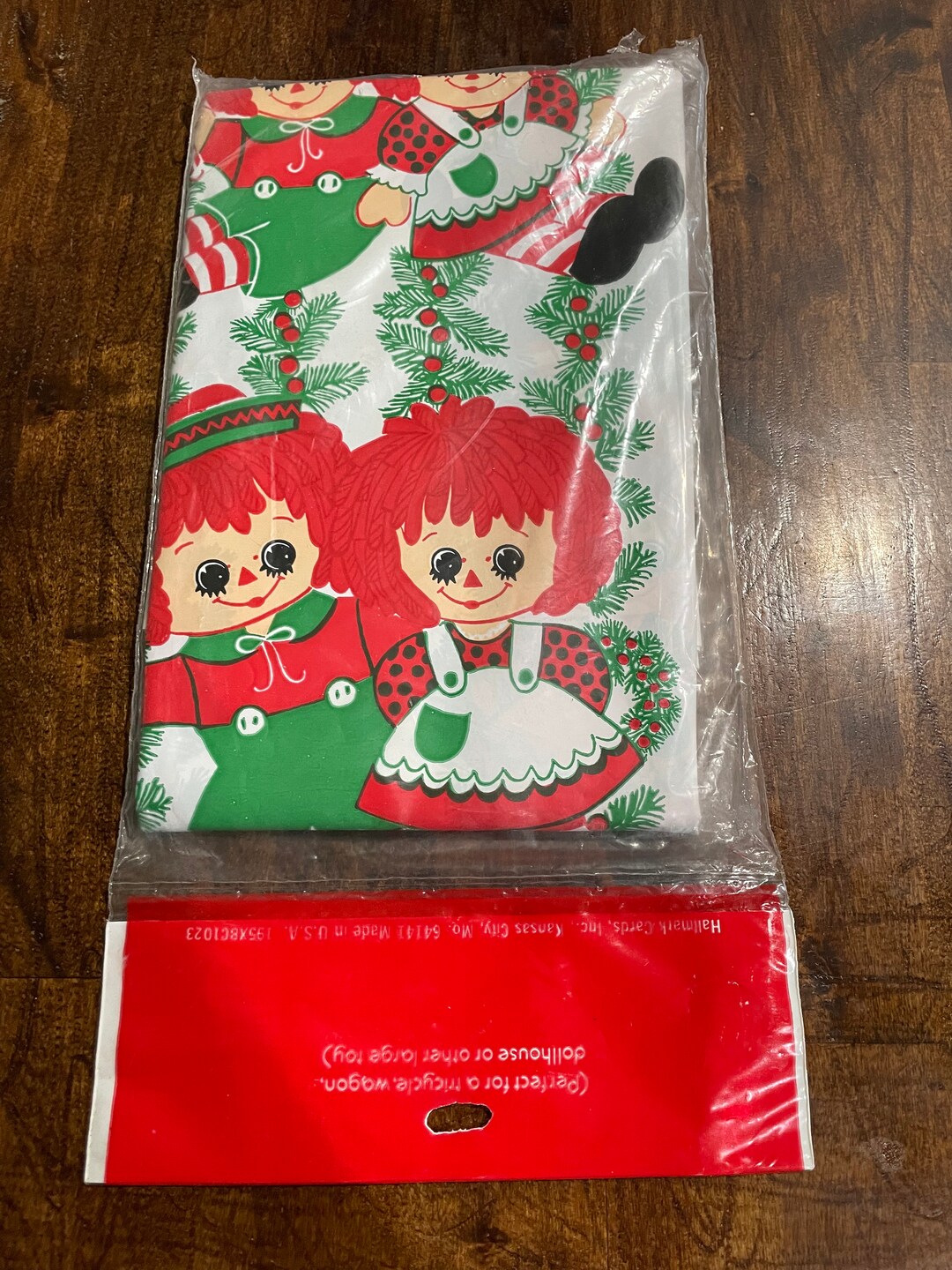 1970's Hallmark Raggedy Ann and Andy Giant 48 X 40 Gift Christmas Bag ...