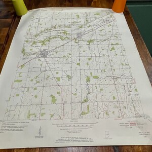 1952 Map of Ingalls, Indiana U S Geological Survey Topographic 22 X 27 ...