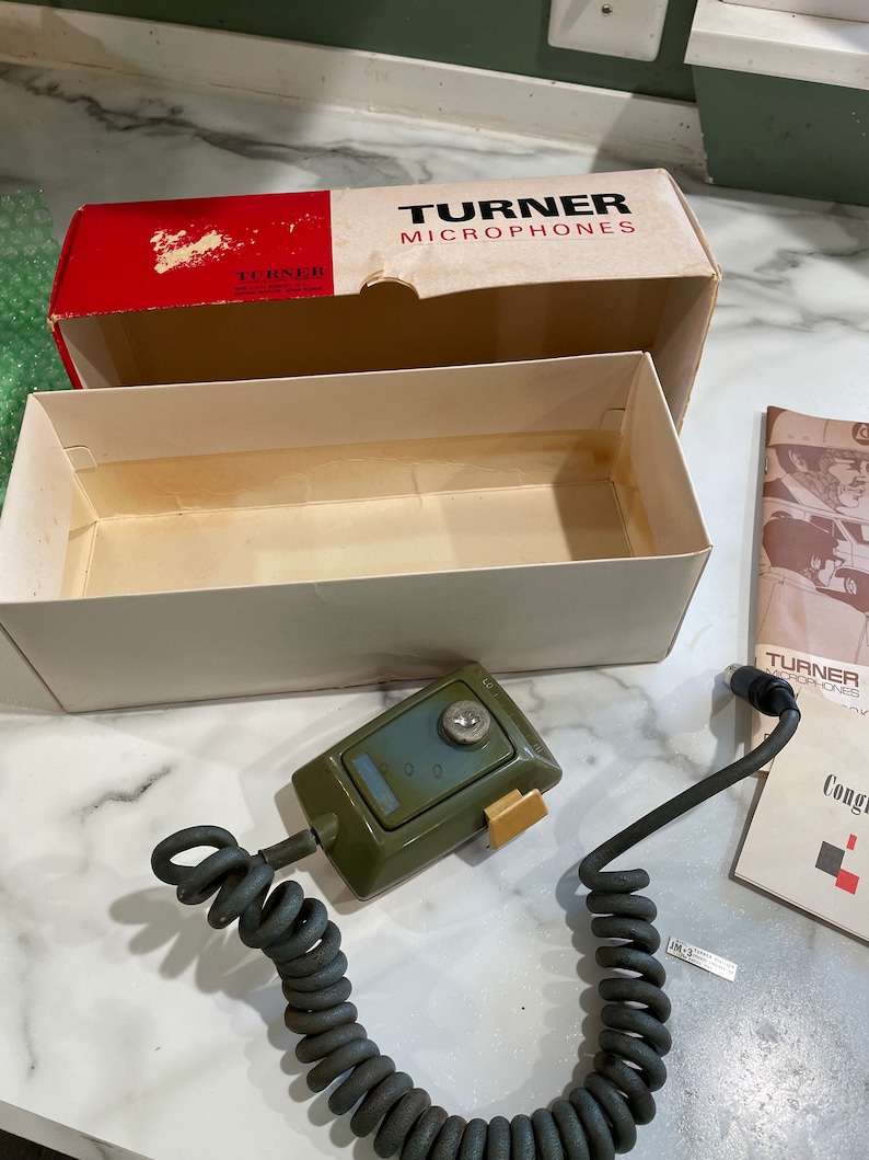 1970's Turner Handheld Microphone Model J-M 3 Ceramic IOB | Etsy