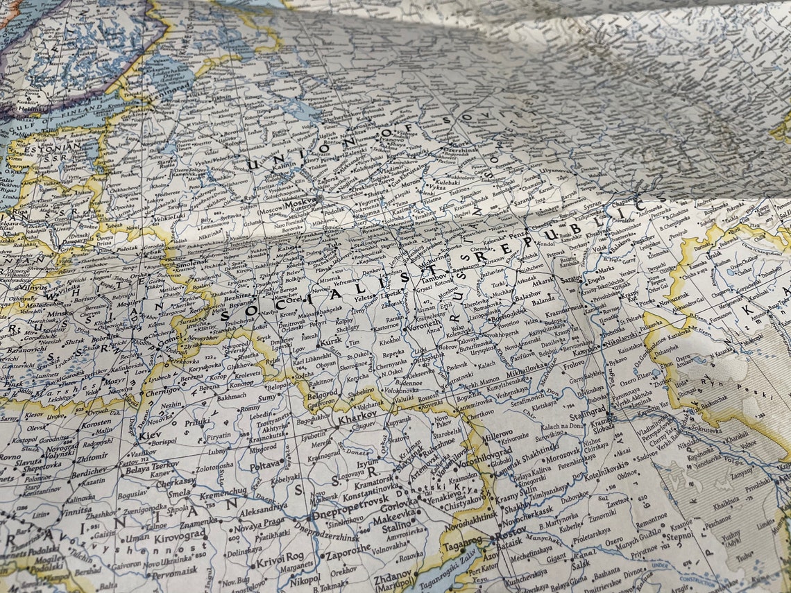 June 1949 Europe and the Near East Map 32 X 28 1/2 Inches | Etsy