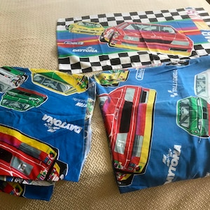 Rare Vintage 1970's Nascar Racing 3pc Full Bedding Sheet Set Flat ...