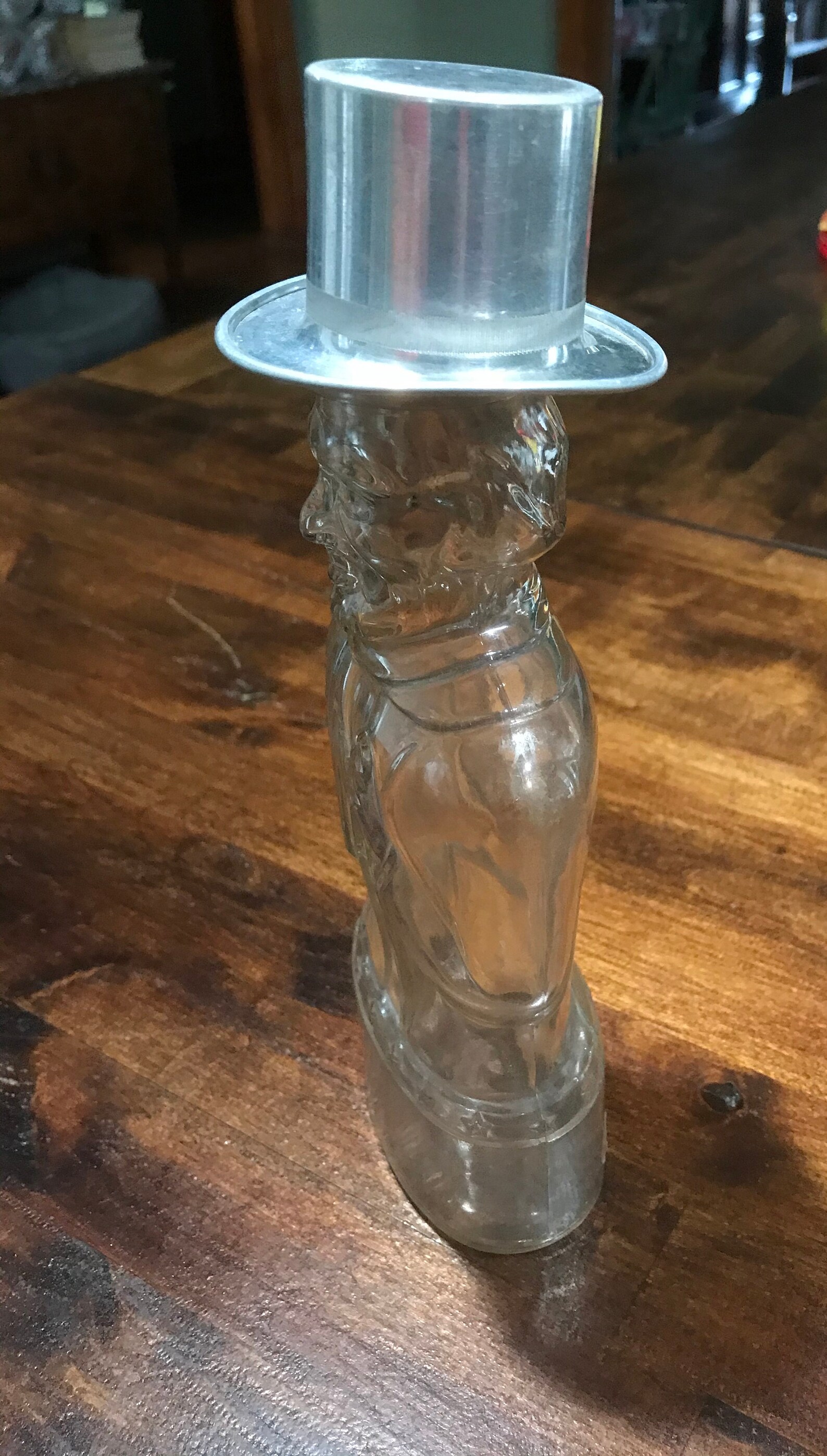 Vintage Glass Abe Lincoln Bank With Tin Silver Top Hat 1952 - Etsy