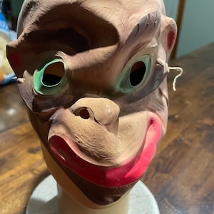 1950's Rubber Face Monkey Halloween Mask - Etsy