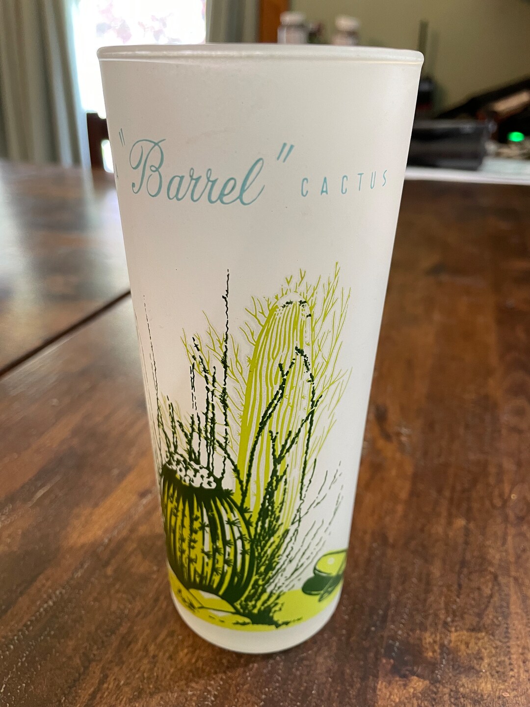 1950's Arizona "barrel Cactus" Blakely Gas Station Frosted Glass (no. 2 ...