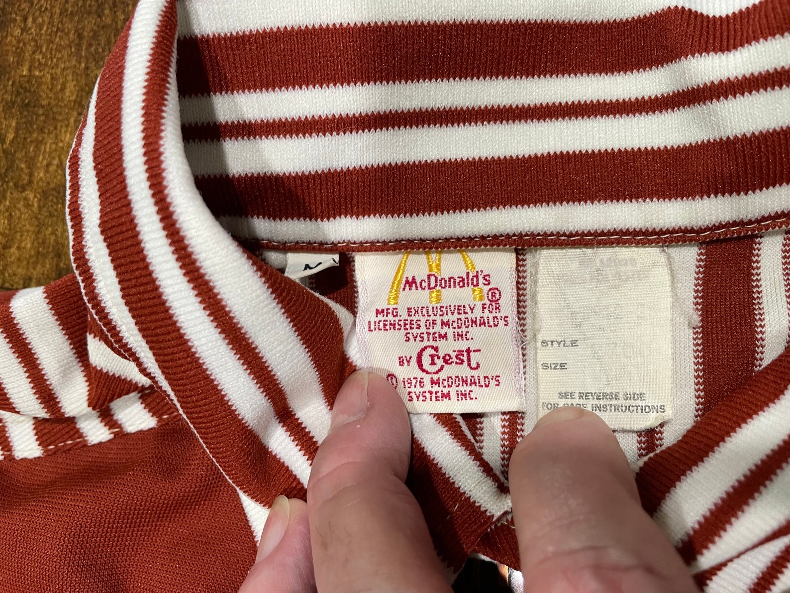 1976 Rare Mcdonalds Employee Uniform Shirt and Pants - Etsy