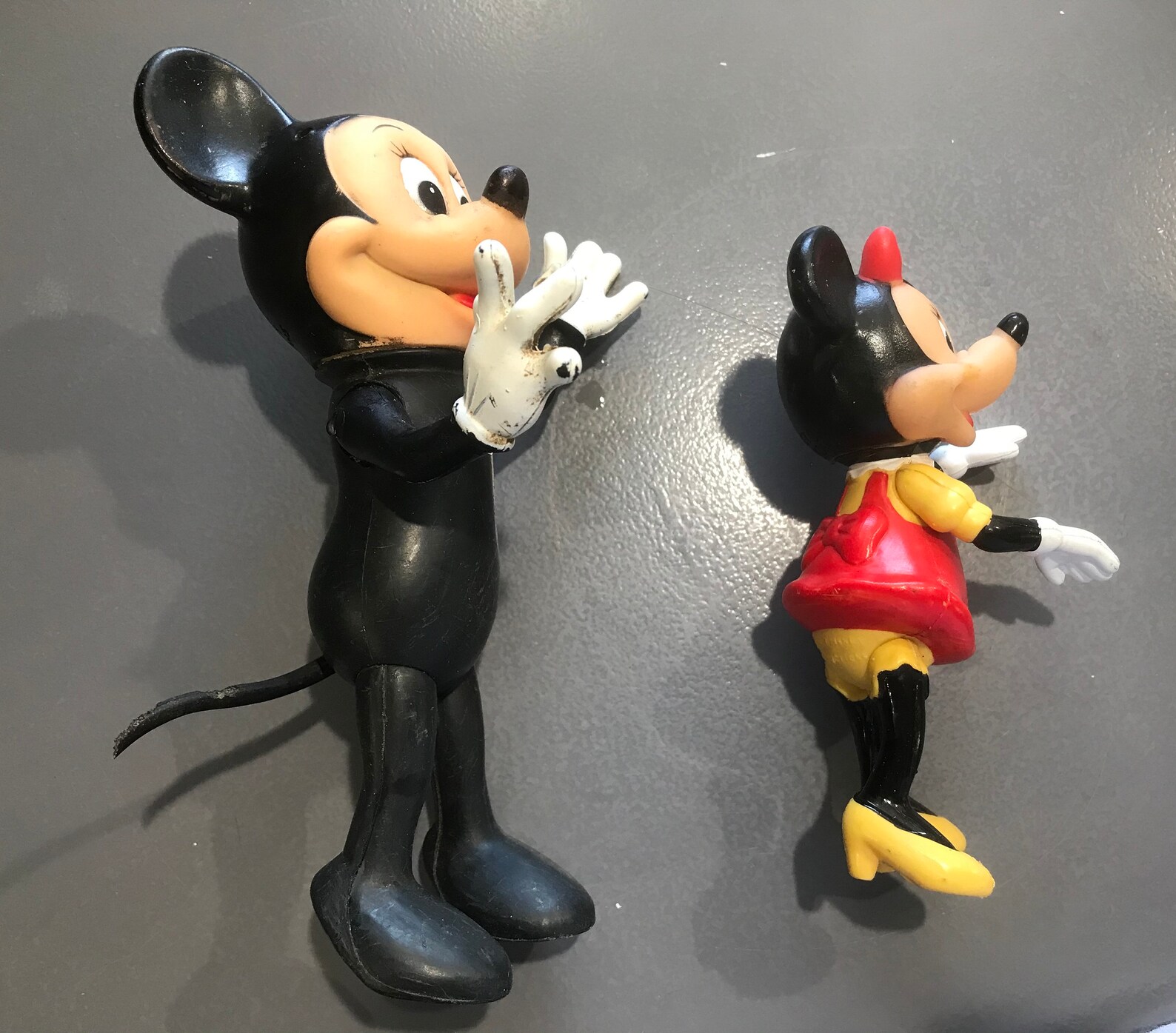 Vintage 1970's Mickey and Minnie Mouse Poseable Figures - Etsy