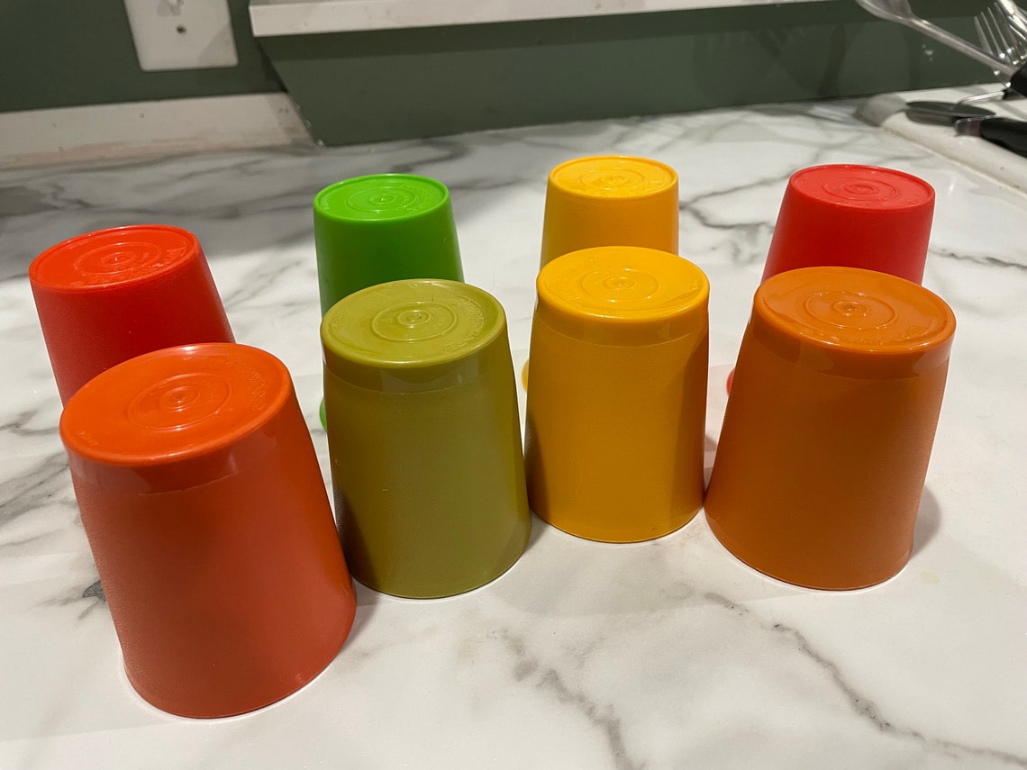 1970's Children's Tupperware Drinking Glasses Qty of 8 - Etsy
