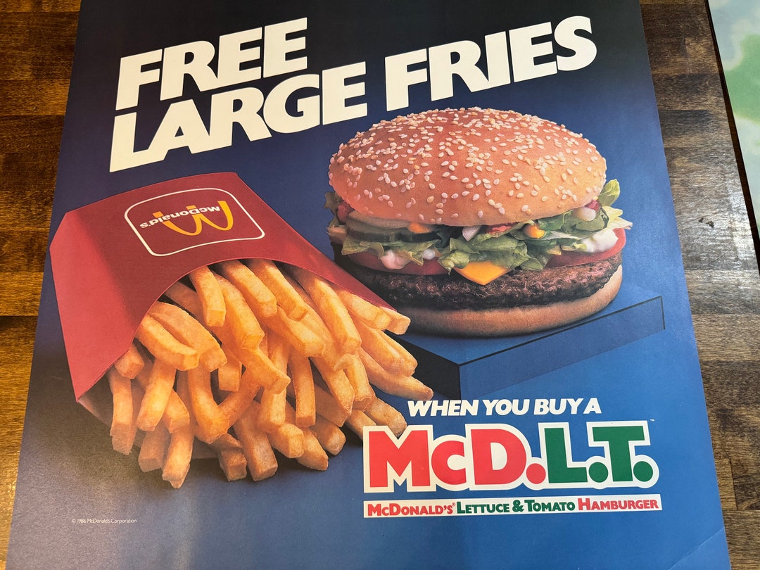 1986 Rare Large Mcdonalds Mcdlt Translite - Etsy