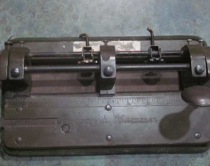 Improved Hummer 3 Hole Punch by Wilson Jones 1940 Era - Etsy