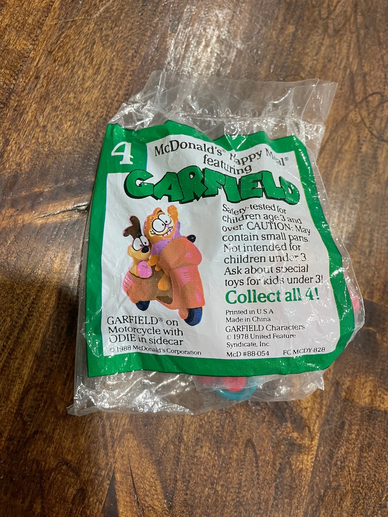 1988 Mcdonalds Garfield Motorcycle With Odie MIP | Etsy
