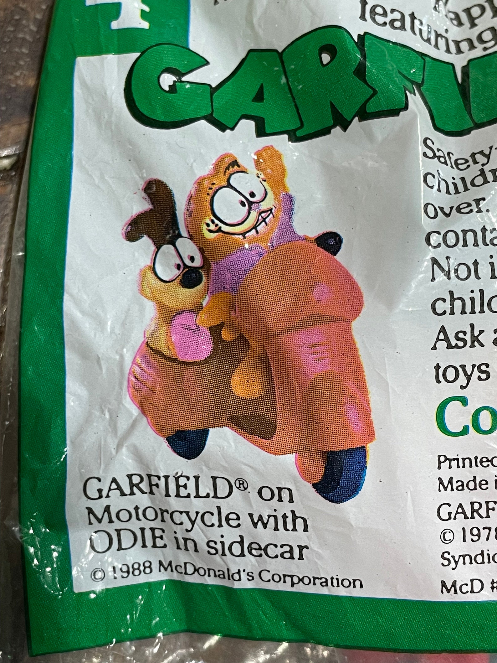 1988 Mcdonalds Garfield Motorcycle With Odie MIP | Etsy
