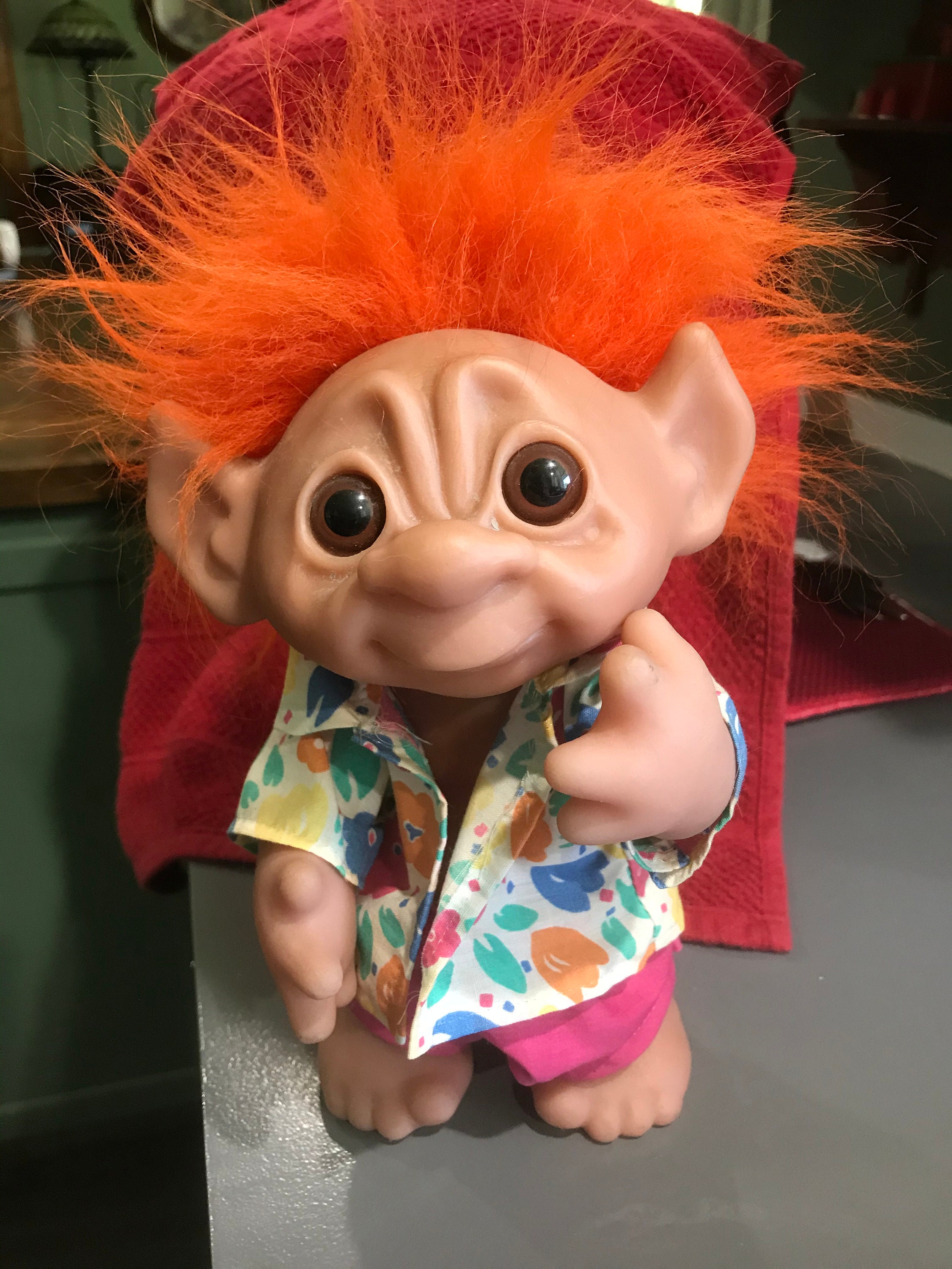 Vintage HTF 1977 Thomas Dam Grandpa Troll 14 Inches Toys & Games Dolls ...