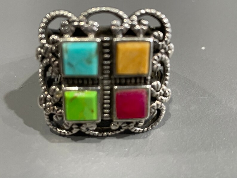Barse Sterling Multi Stone Ring Size 6 - Etsy