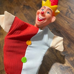 1950's Rubber Head Cloth Body Jester Hand Finger Puppet - Etsy