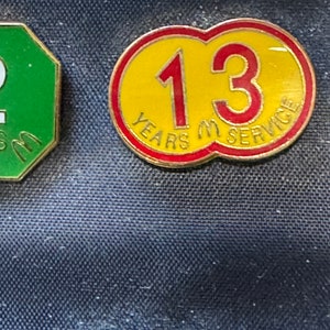 1970's Rare Mcdonalds 13 Years Service Mcdonalds Employee Crew Pin - Etsy