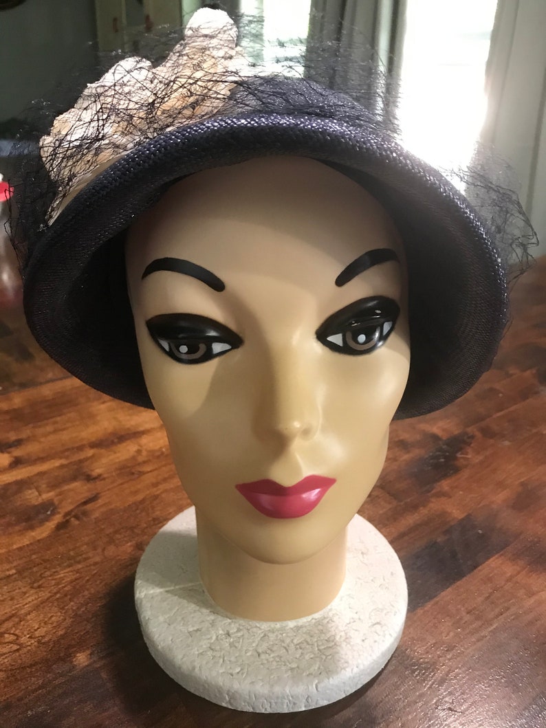 Vintage Netted Cocktail Hat With Flower 1930's - Etsy
