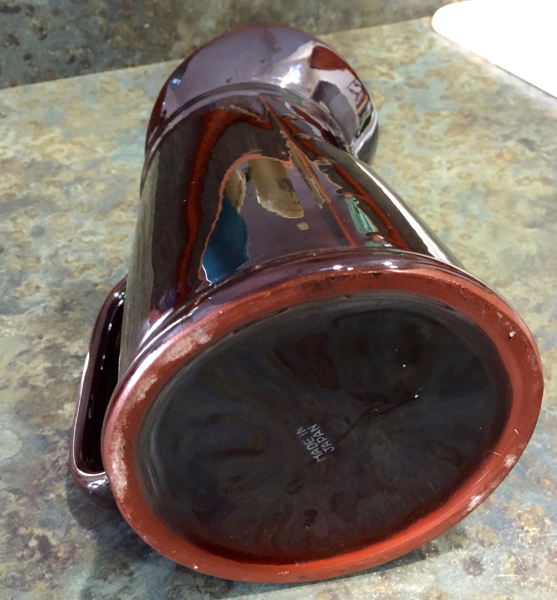 Vintage Redware Pottery Rooster Pitcher 1950 Era - Etsy