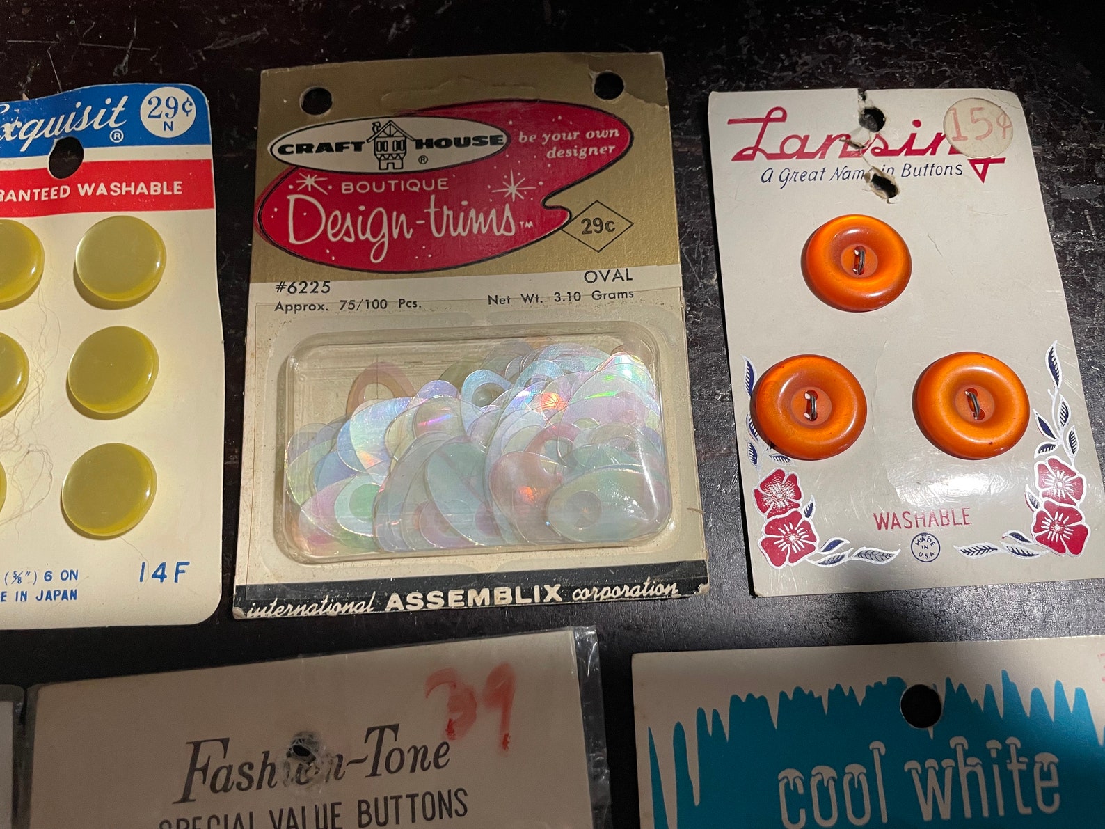 1940's 1950's Buttons on Original Store Cards - Etsy