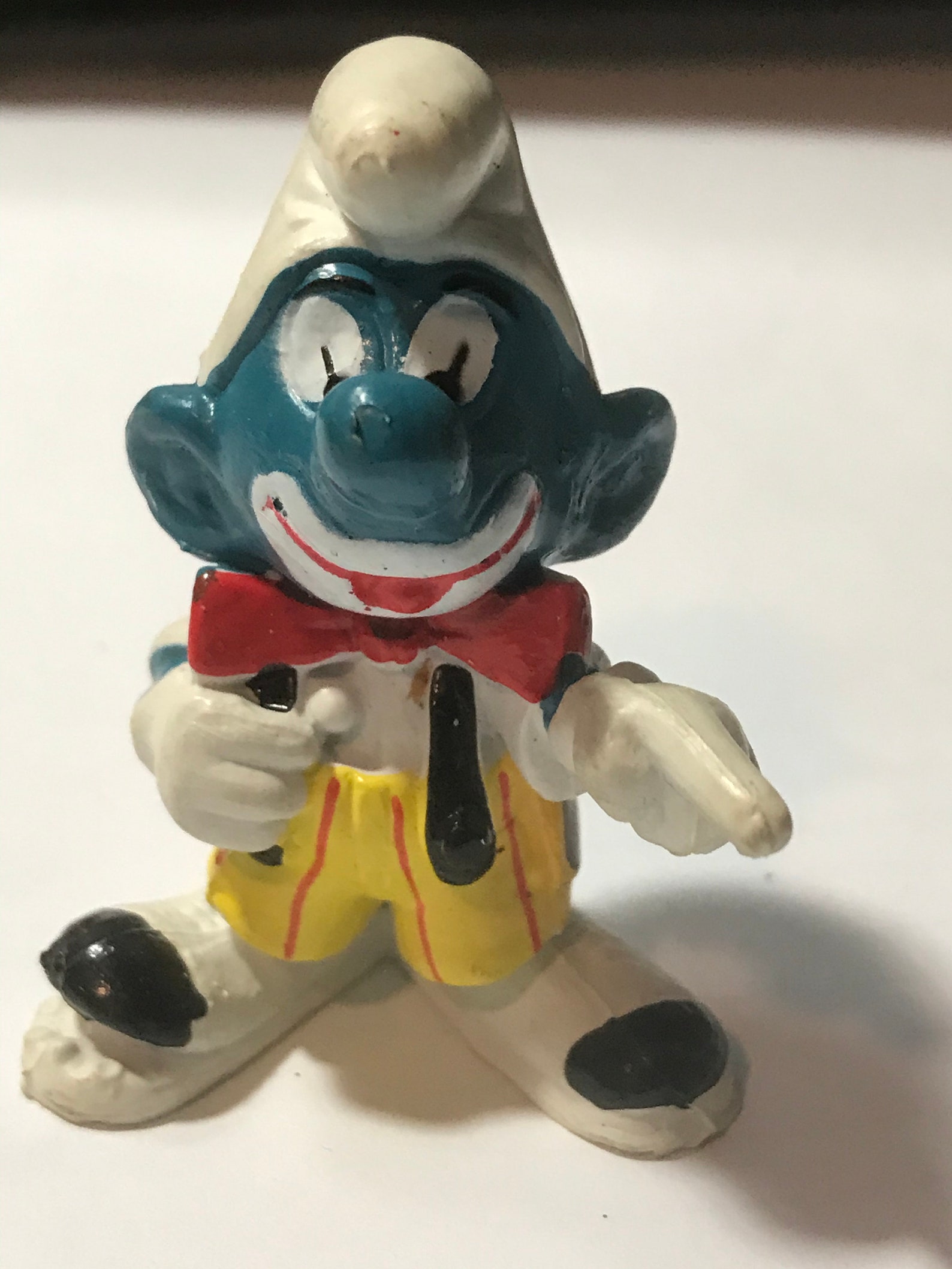 Smurf Clown PVC Toy Figurine 1978 | Etsy