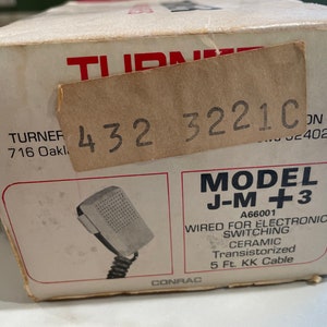 1970's Turner Handheld Microphone Model J-M +3 Ceramic IOB - Etsy