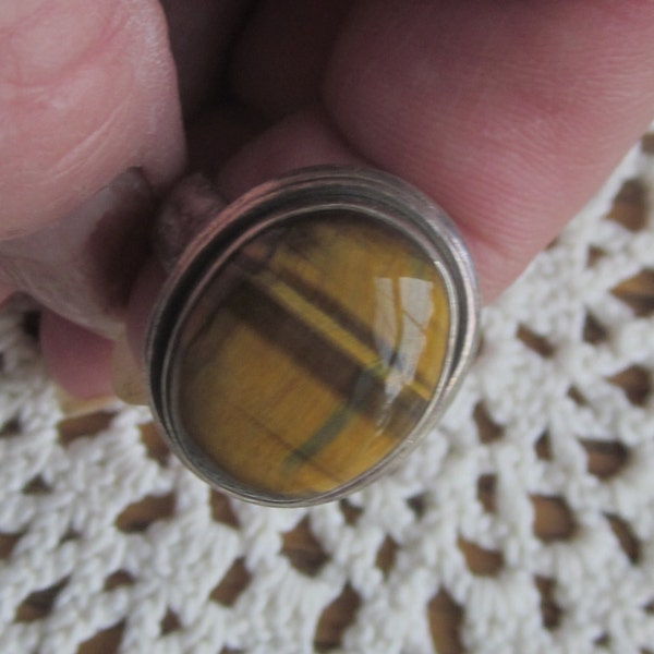 Old Tigers Eye Ring - Etsy