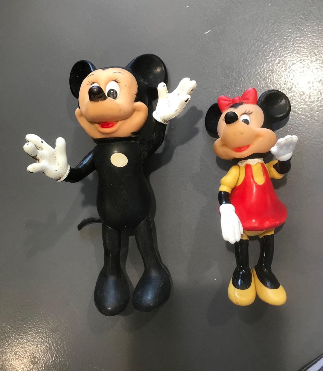 Vintage 1970's Mickey and Minnie Mouse Poseable Figures - Etsy