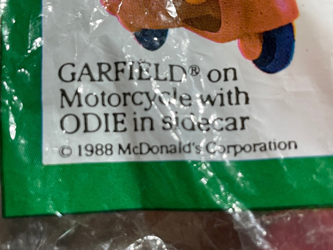 1988 Mcdonalds Garfield Motorcycle With Odie MIP | Etsy