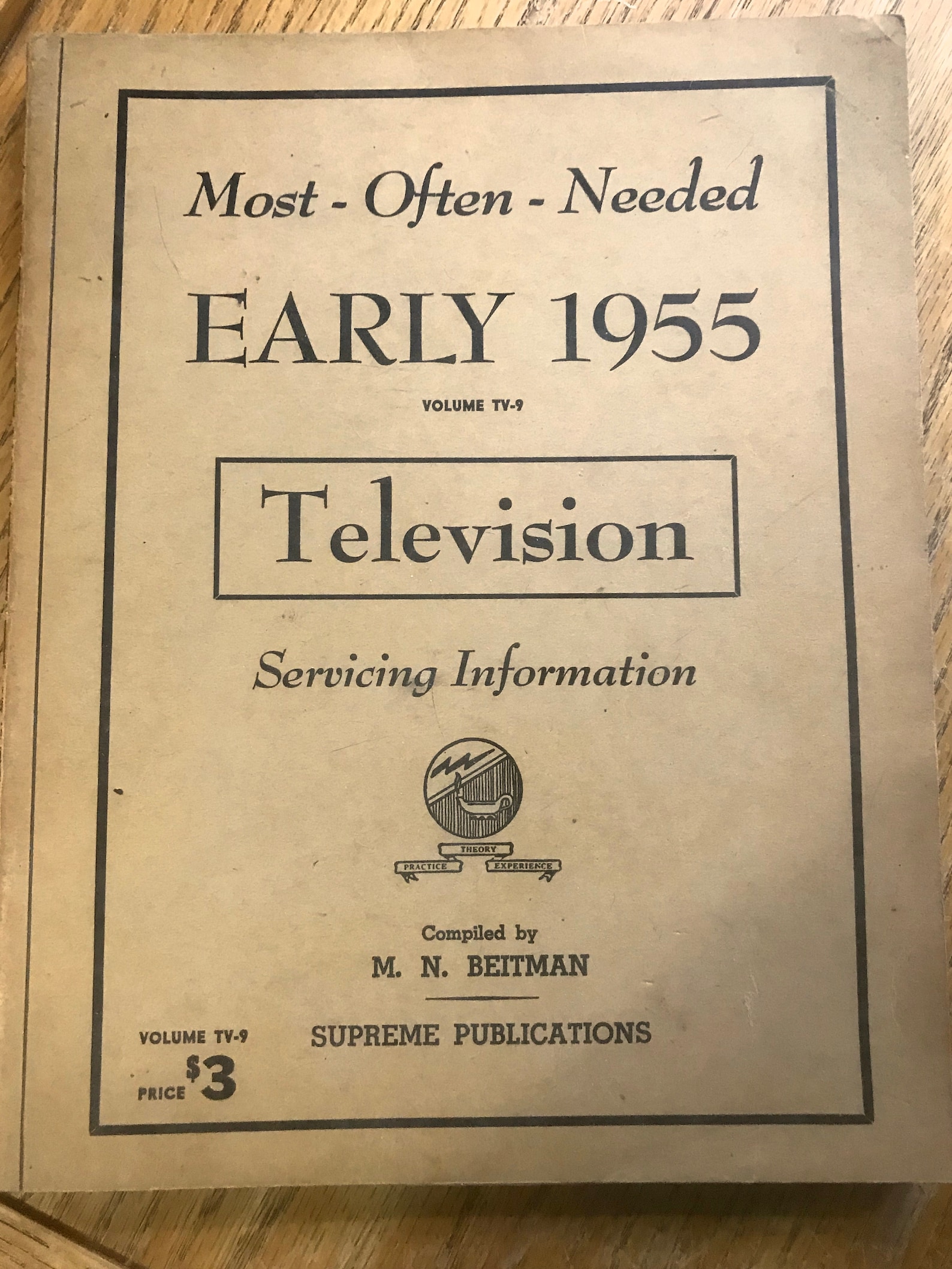 Vintage Early 1955 Television Servicing Repair Manual Supreme ...
