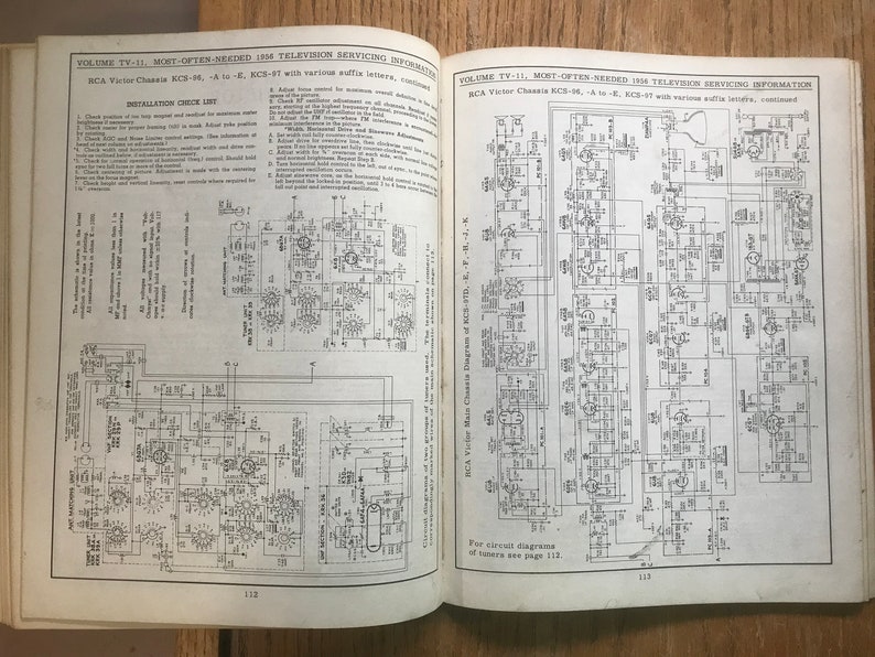 Vintage Early 1956 Television Servicing Repair Manual Supreme ...