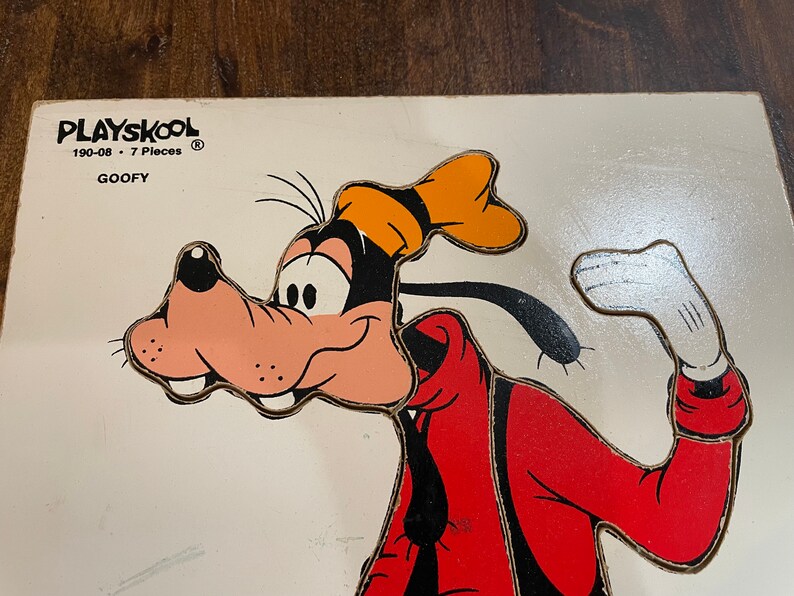 1970's Goofy Playskool Wood Tray Puzzle - Etsy