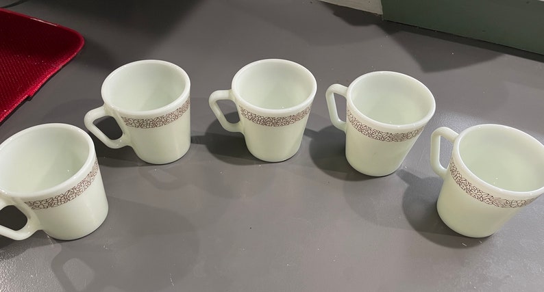 Pyrex Woodland Coffee Cup With D Handle set of 5 1970's - Etsy