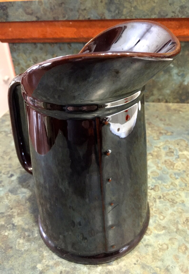 Vintage Redware Pottery Rooster Pitcher 1950 Era - Etsy