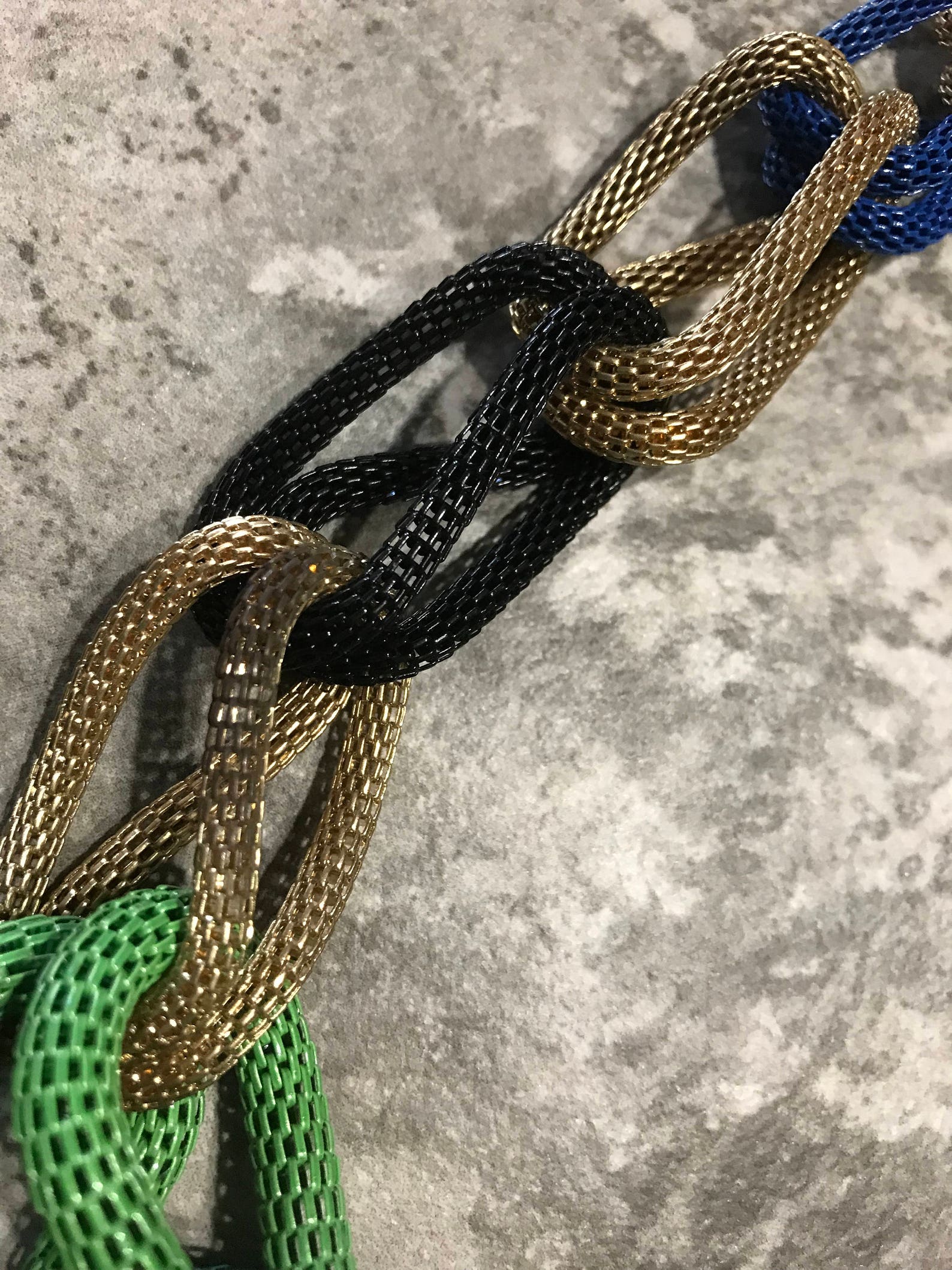 Vintage 5 Colors Round Metal Mesh Rope Entwined Necklace 20 - Etsy