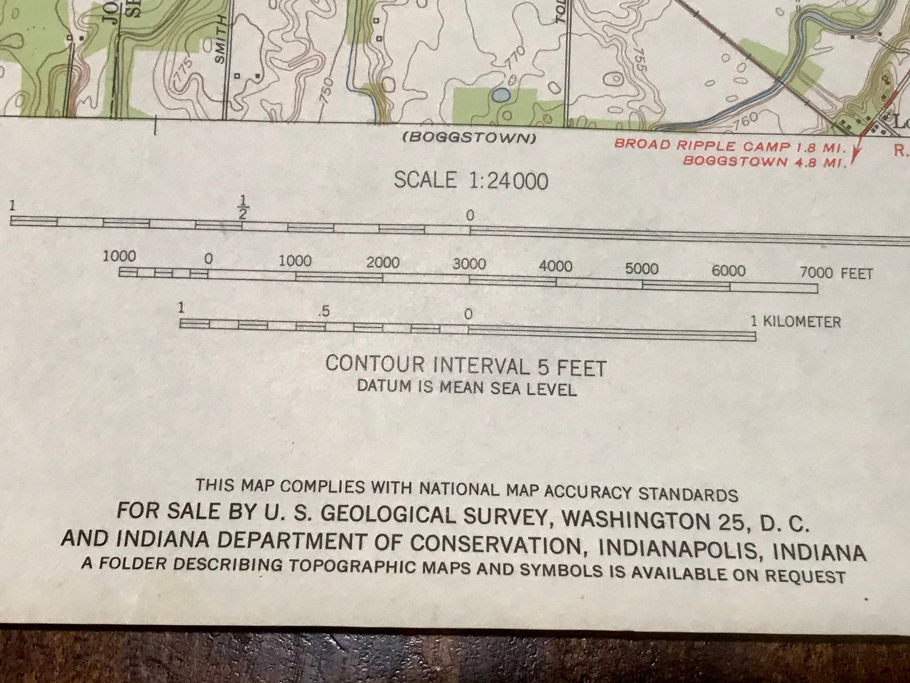 Vintage Acton Indiana 1950-1953 U S Geological Survey - Etsy UK