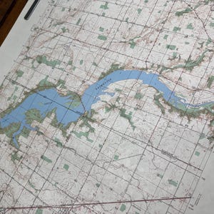 1955 Map of Mccordsville, Indiana and Geist Reservoir 22 X 29 Inches - Etsy