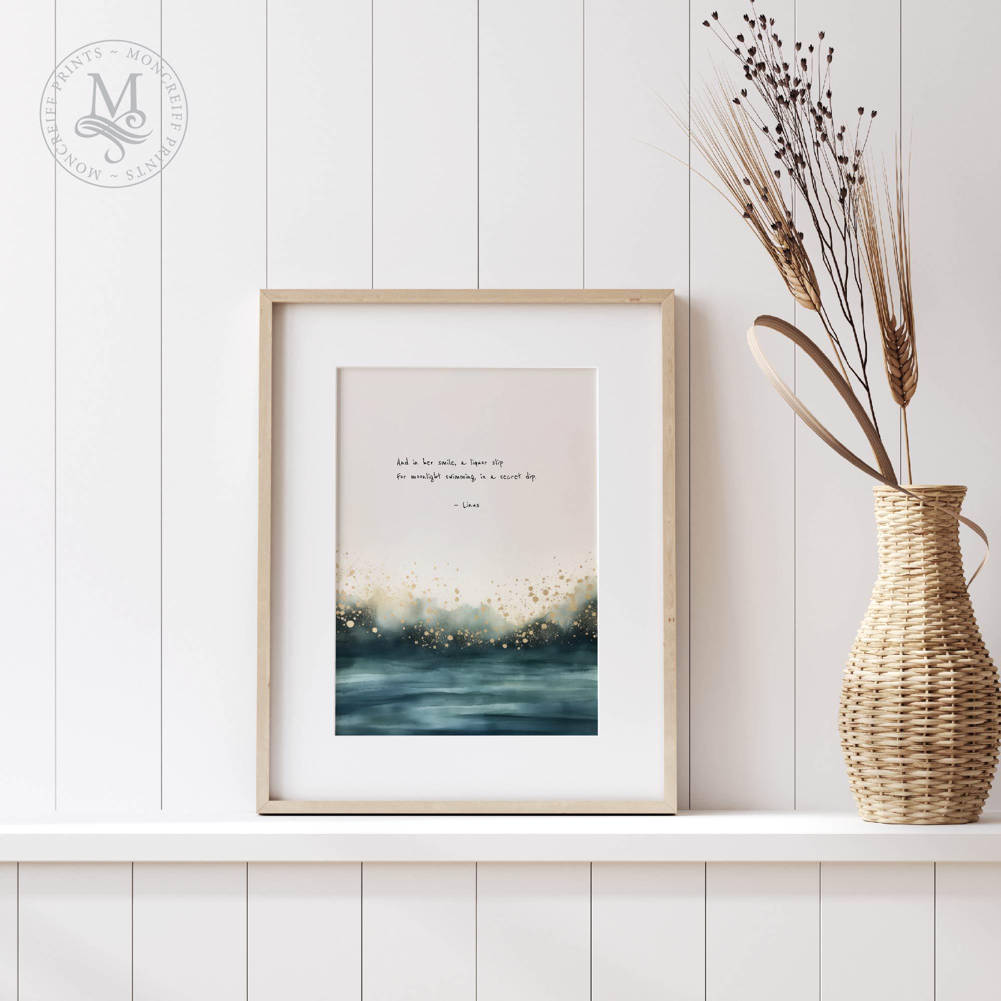 Poetry Art Print: Linus Poem, Watercolor Painting (digital Download ...
