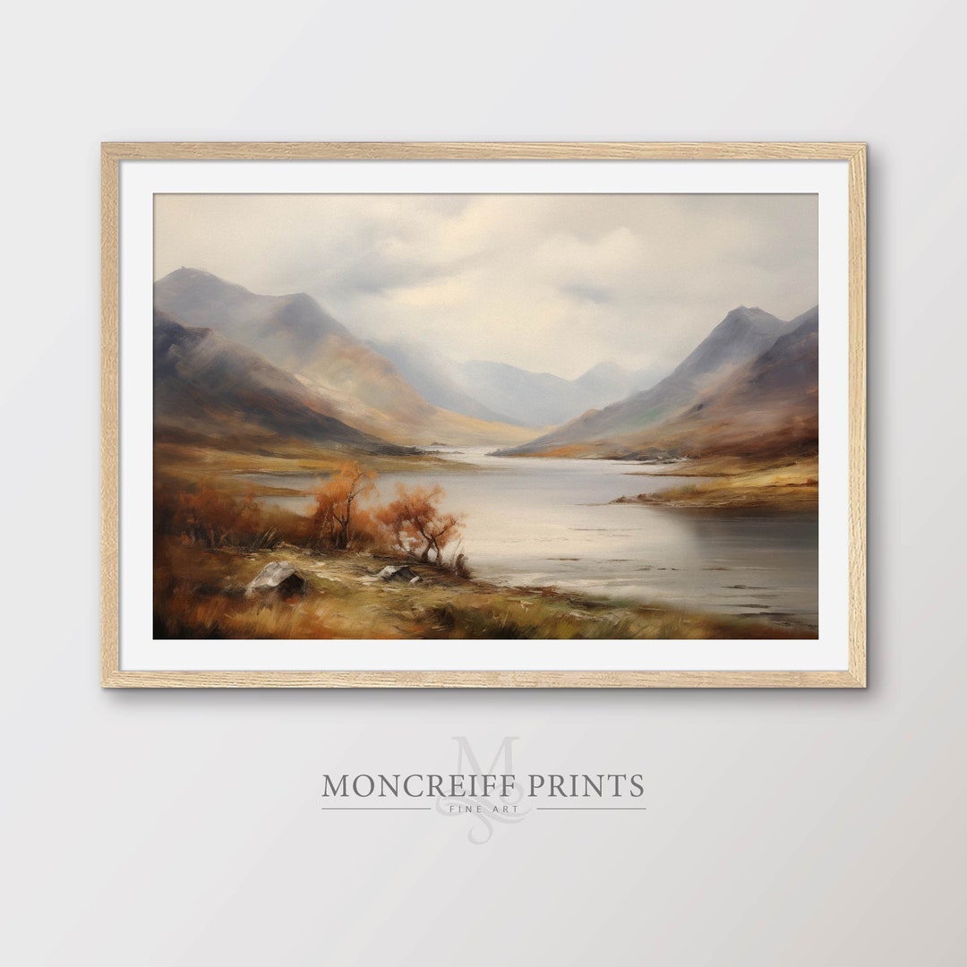 Printable High Resolution Wall Art Print, Scottish Highlands & Heather ...