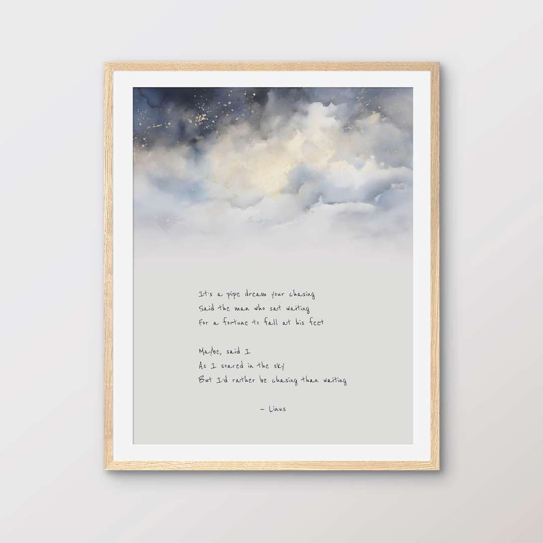 Inspirational Poem Art Print: Watercolor Sky Painting (digital Download ...