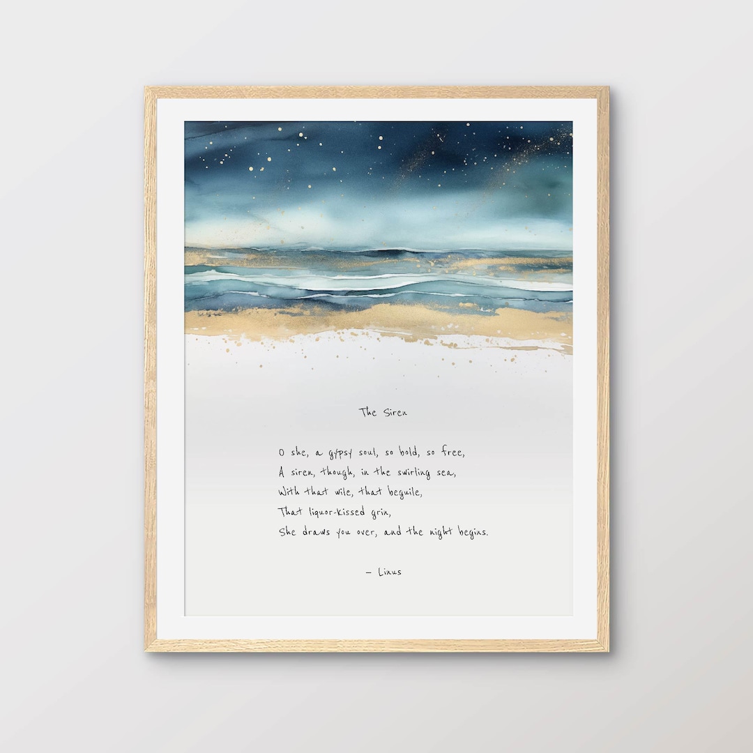 Poetry Art, the Siren, Original Poem by Linus, Watercolour Painting and ...