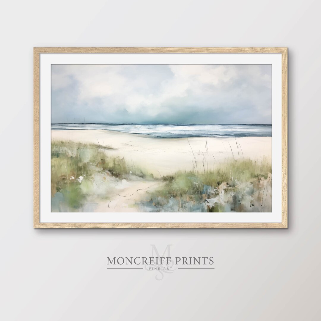 Scottish Seascape Painting: Coastal Beach Art Print (digital Download ...