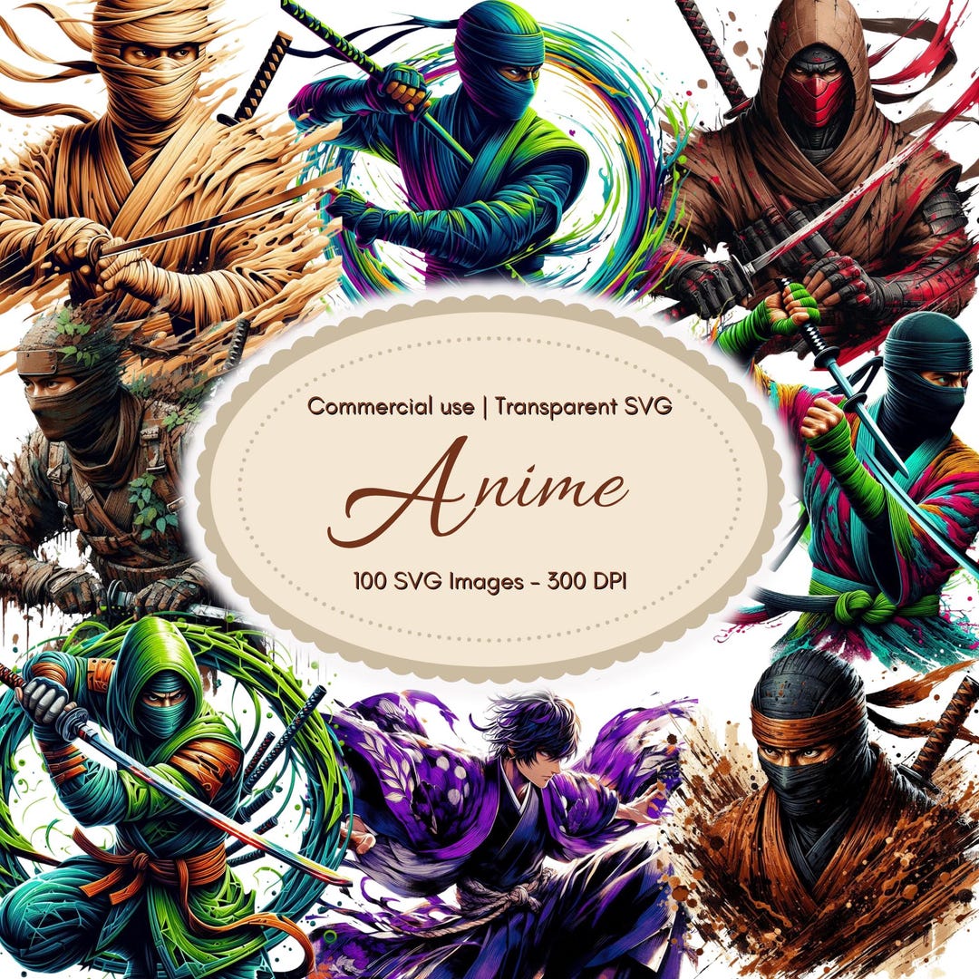 100 Anime SVG Bundle | Realistic Anime Cut Files for Cricut ...
