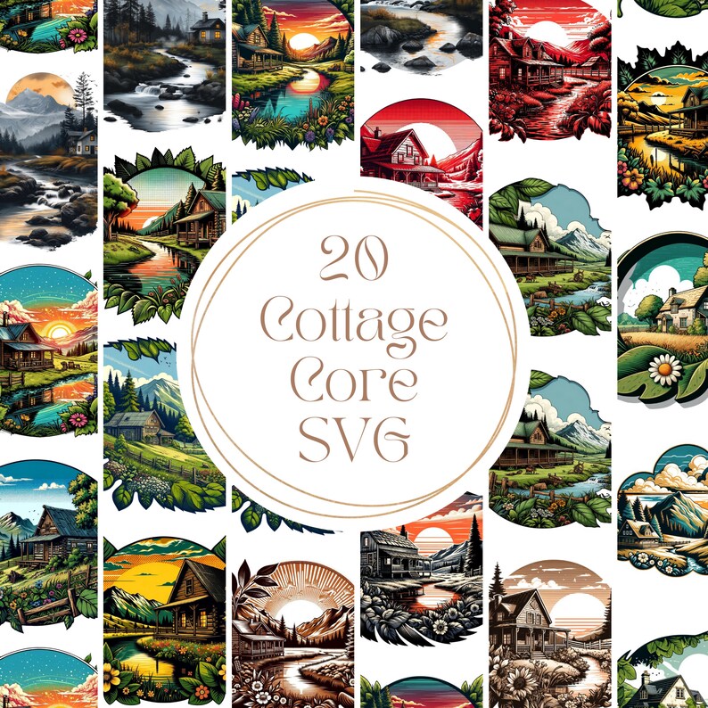 20 Cottagecore Designs Svg Bundle, Inside Out Svg Cottagecore Clipart ...